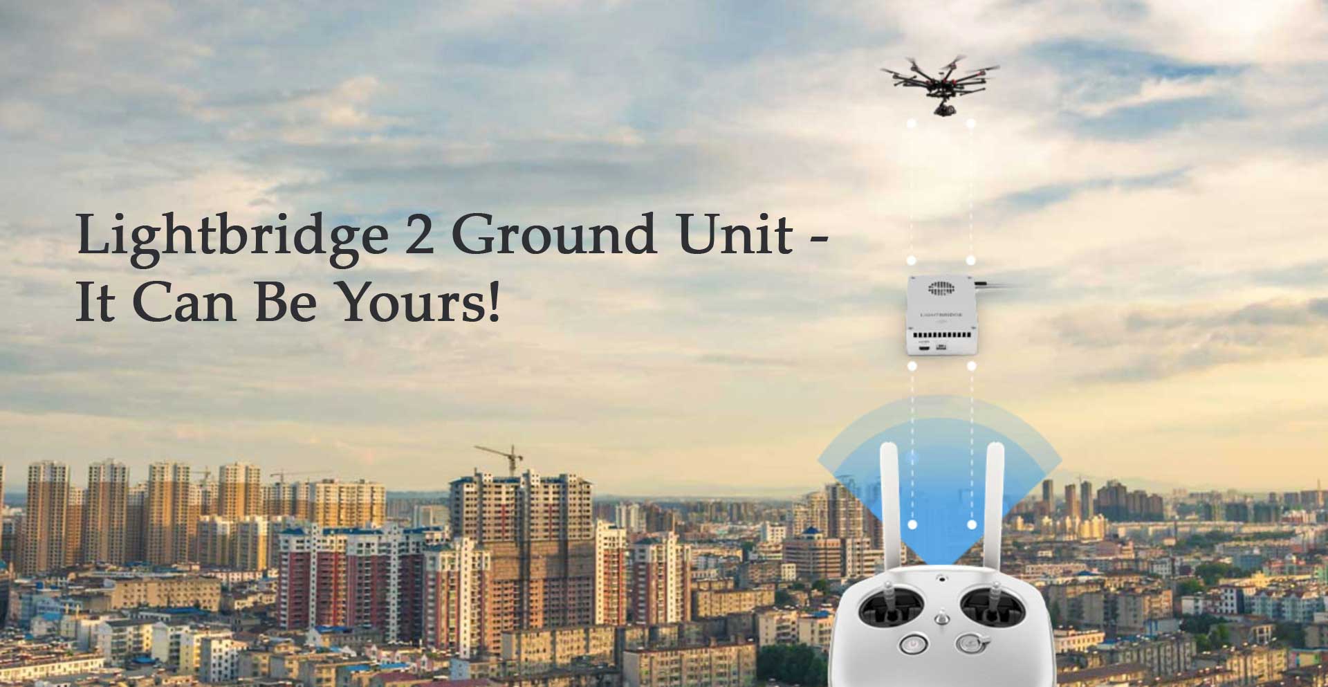 Lightbridge 2 ground unit - DJI advanced flight remote controller.