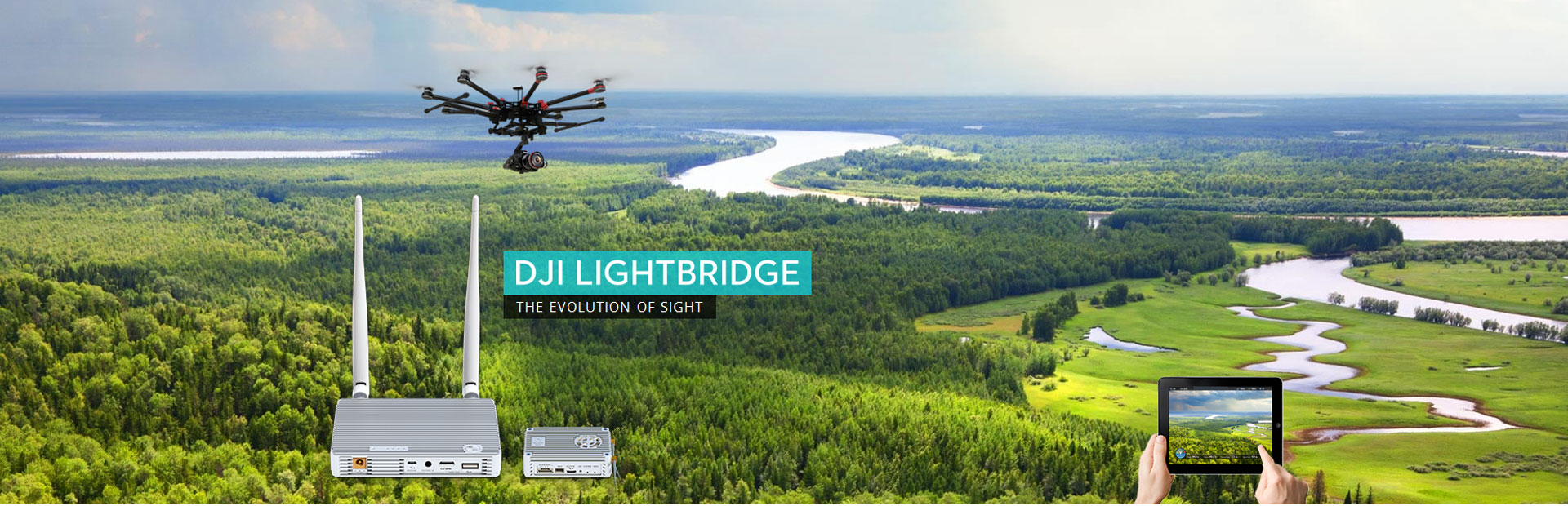 Lightbridge 2 air unit - DJI advanced aerial flight remote controller.